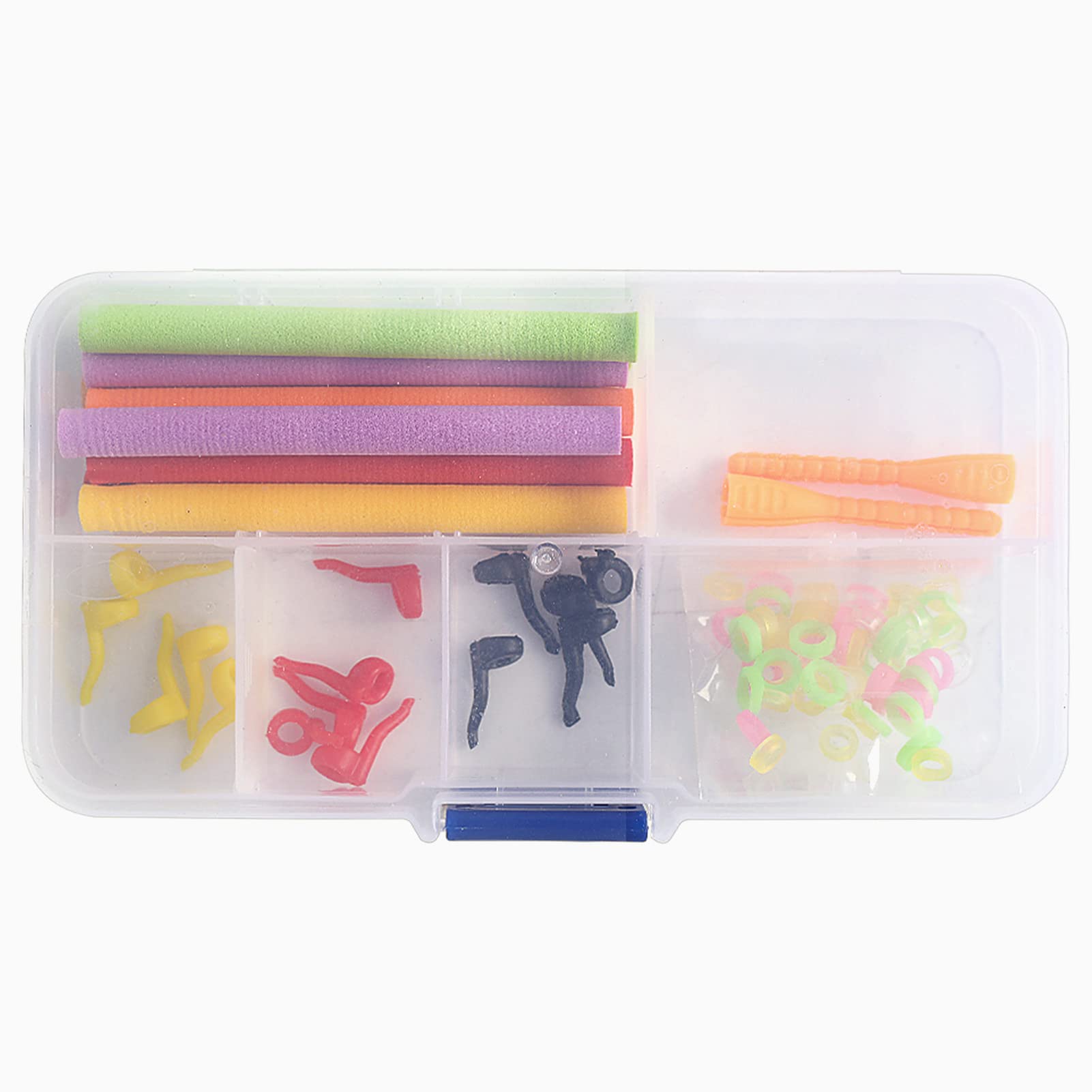 LIXADA Fishing Tackle Set 87pcs Carp Fishing Floating Sticks Locators Lure Rigging Tool Fishing Accessories Kit Rubber Rings with Storage Box
