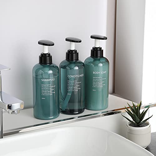 Healifty 3pcs Shampoo Bottle Hand Soap Bottle Empty Lotion Bottles Lotion Container Hair Bottle Push Type Bottle Toiletries Blue Soap Dispenser Shampoo Container The Pet Liquid Perfume