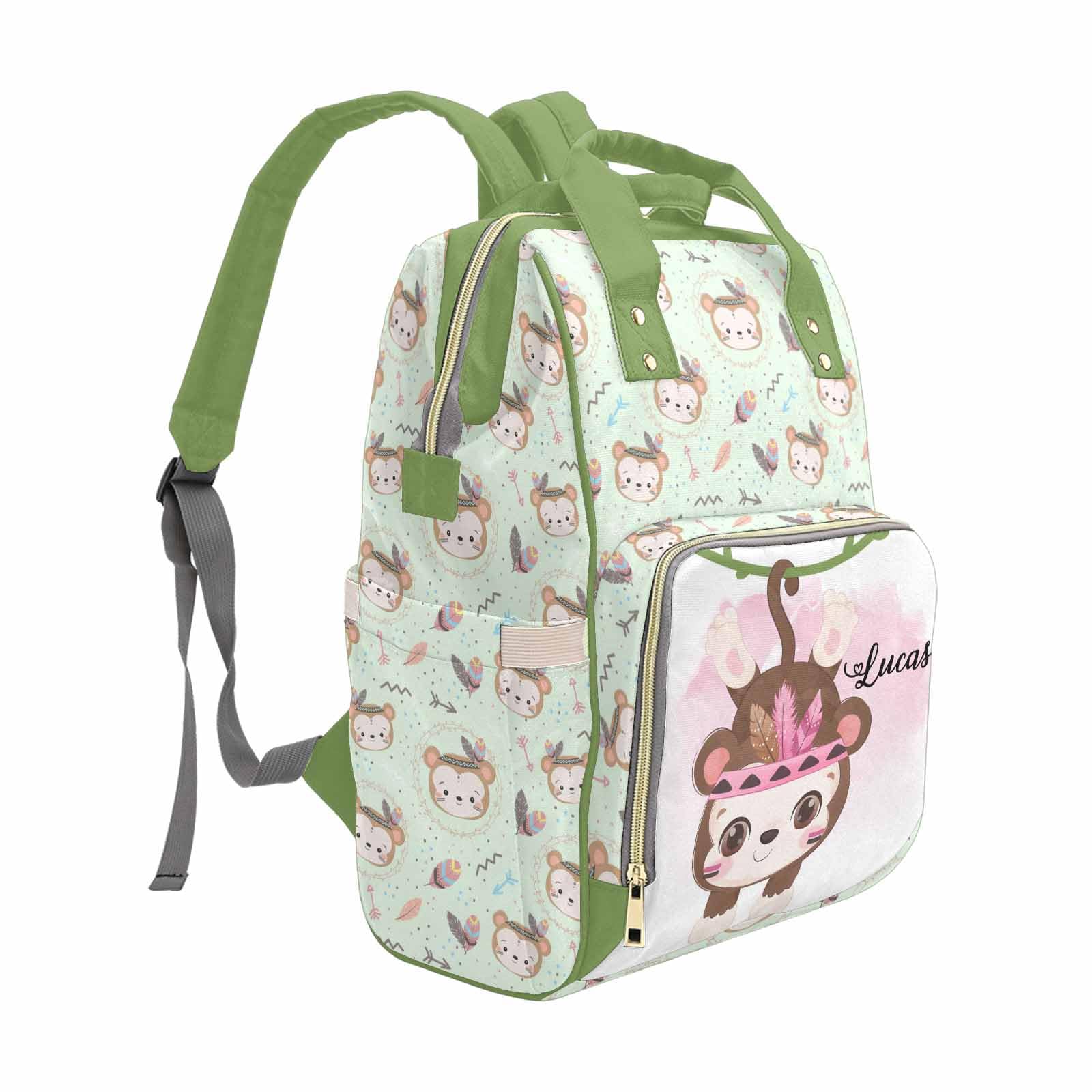 M YESCUSTOM Personalized Diaper Bag with Name, Custom Waterproof Nylon Mommy Nursing Daypack with Large Capacity for Travel Birthday Gift for Women