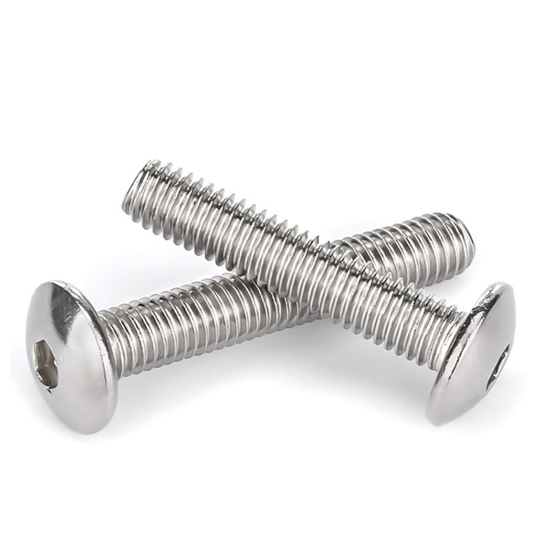 Hexagon Socket Screws 10pcs 304 Stainless Steel Large Umbrella Head hex Socket Head Screw Large Round Head Screw Mushroom Head Bolt (Size : M5*12)