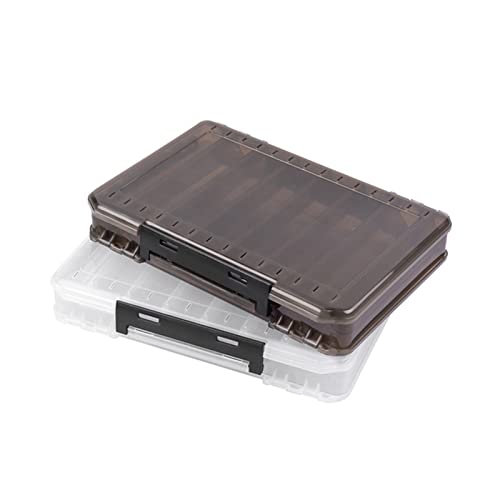 KRAFO Doublex Sided Fishing Tackle Box 12 Compartments Bait Lure Hook Storage Box Fishing Accessories Plastic Storage Case Dropship