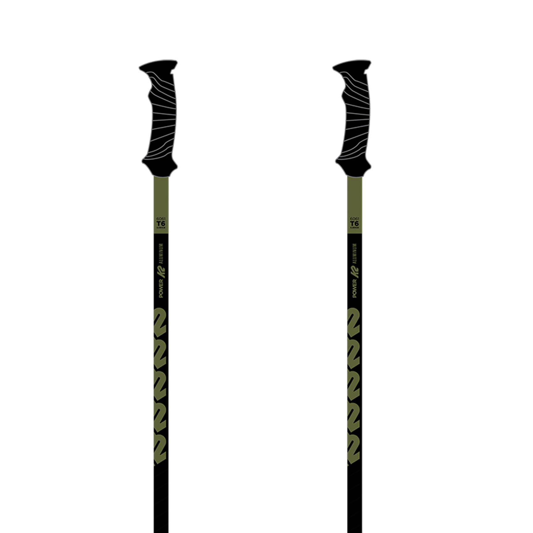 K2 Power Aluminum Mens Ski Poles, 44, Green