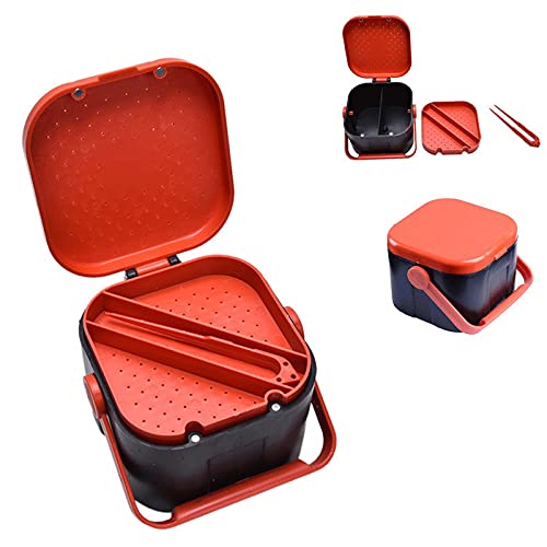 LMMDDP 10 * 10 * 7.5cm Plastic Breathable Fishing Bait Box Storage Box Fishing Tackle Box Storage Box