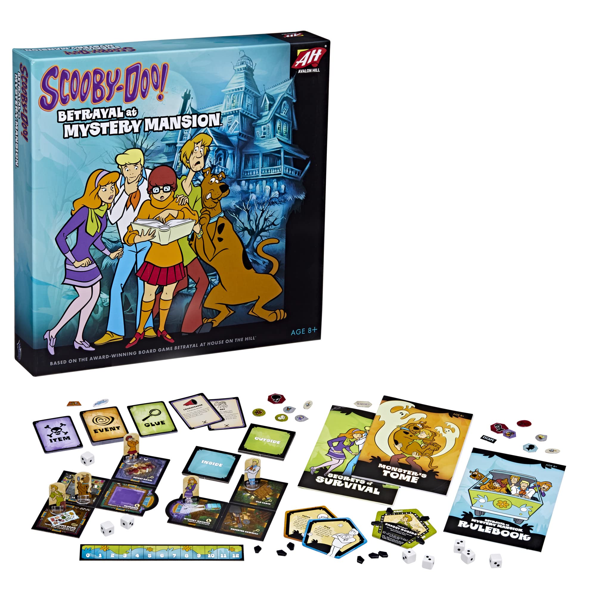 Hasbro Gaming Avalon Hill Scooby Doo in Betrayal at Mystery Mansion | Official Betrayal at House on The Hill Board Game | Ages 8+ Black