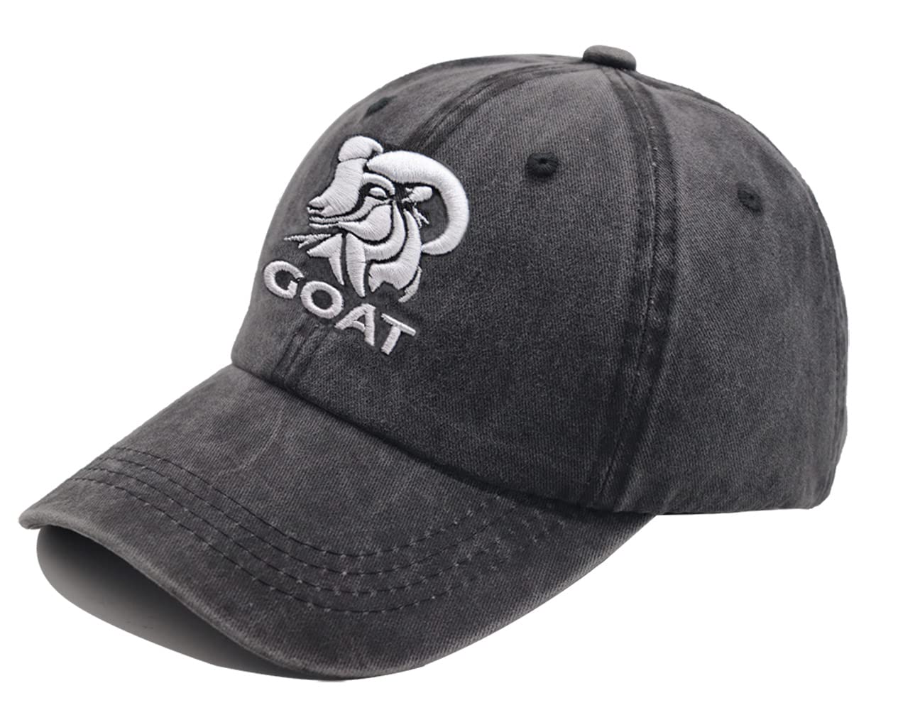 HHNLB Funny Goat Hat, Gifts for Goats Lovers, Adjustable Embroidered Washed Farm Animals Baseball Cap for Men Women