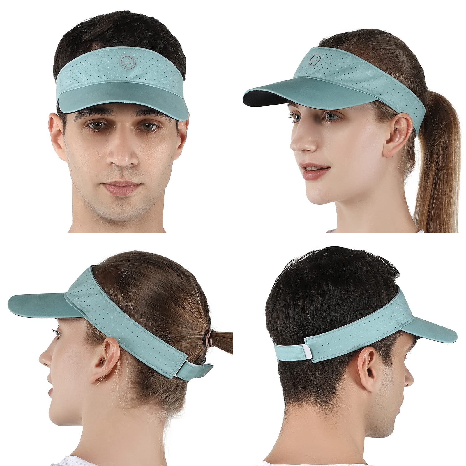 HIGHTERTON Visors for Women - Wind Tunnel Designed Sun Visor, Ultra-Lightweight Visor for Men - Ideal for Golf, Tennis, and Running - Unisex Design Mint Green