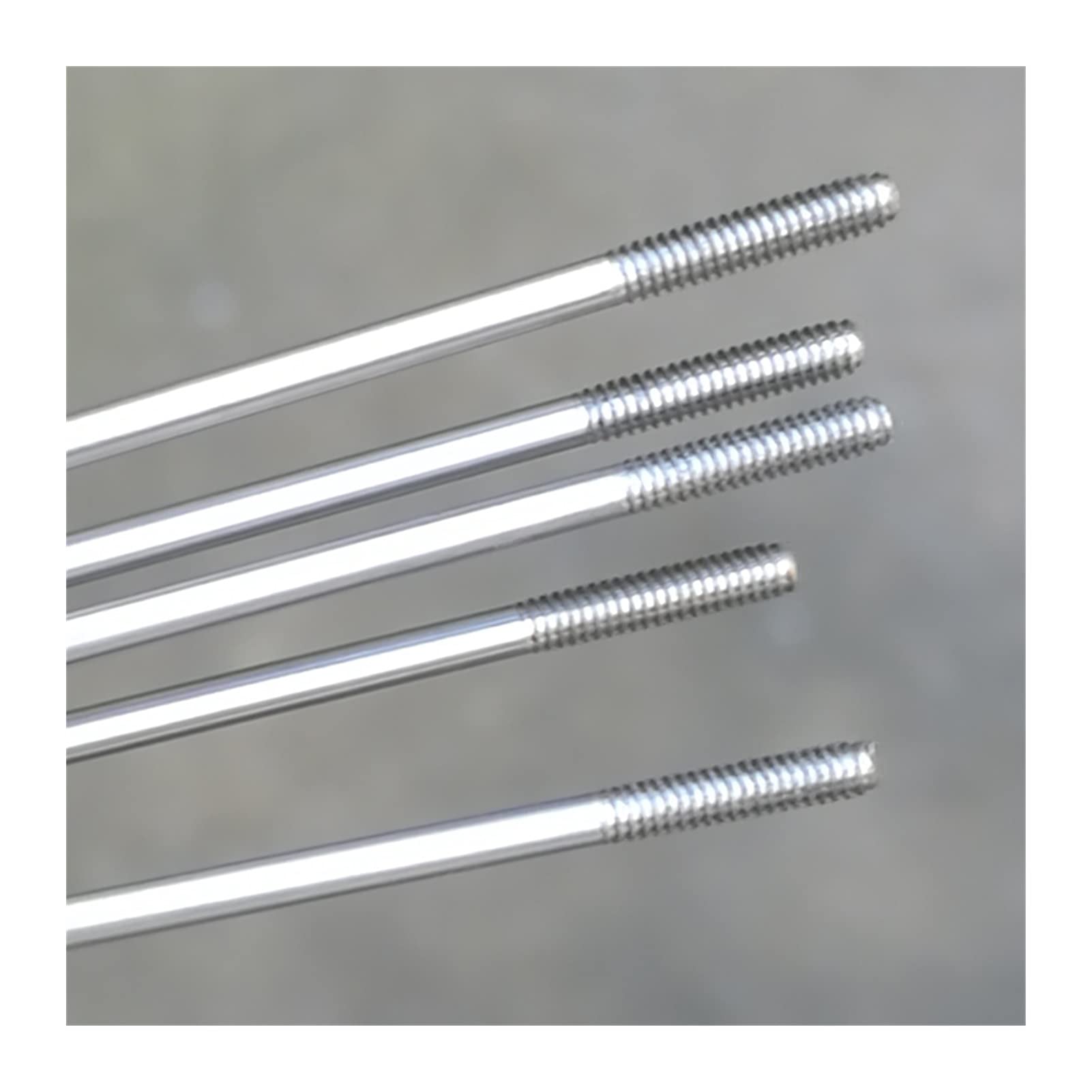 JOOTEN 15G Diameter 1.8mm Sliver Color Bicycle Spokes Straight Pull Equal Diameter Racing Road Bicycle Spokes (Color : 258mm)