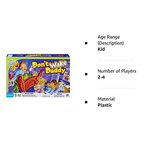 Hasbro Gaming Don't Wake Daddy Preschool Board Game for Kids Ages 3 and Up (Amazon Exclusive)