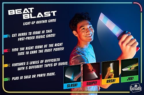 Goliath Beat Blast Game - Swing The Beat Stick on The Rhythm of The Music to Score Points - Lights and Sounds Game for Ages 8 and Up, 1 Player