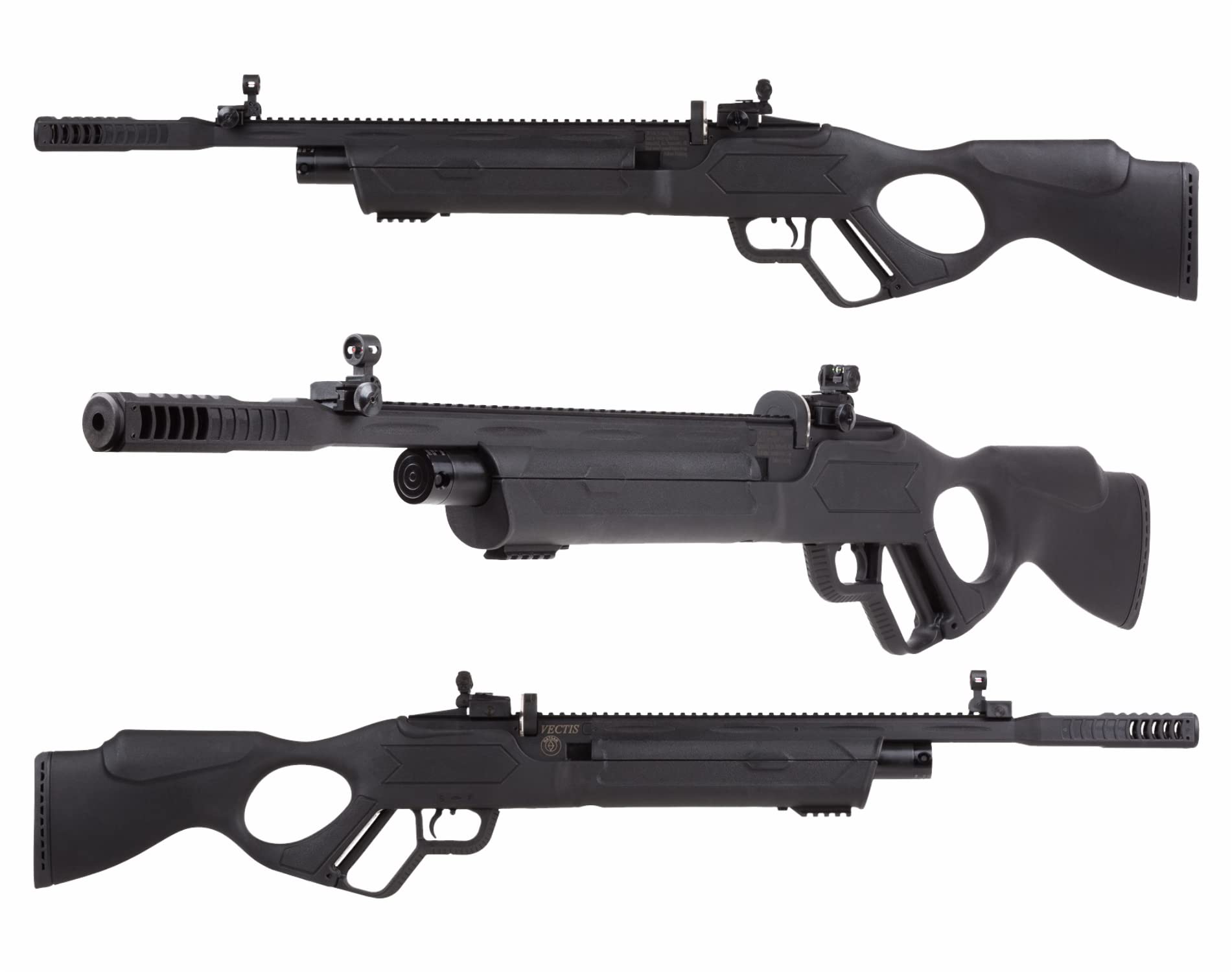 Hatsan Vectis Air Rifle with Pack of Pellets and 100x Paper Targets Bundle (Black Syn Stock) (.177 Cal + Ammo)Q