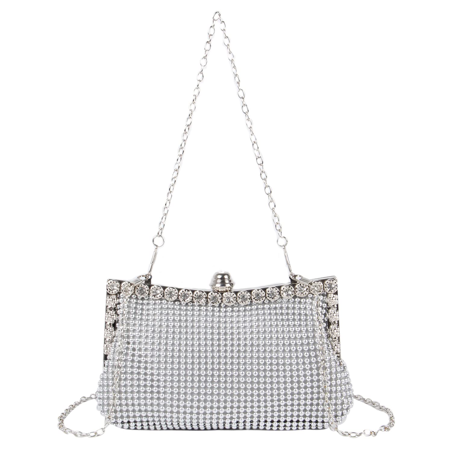 KUANG! Women’s Evening Clutch Rhinestone Purse Handbag Crystal Diamante Wedding Party Shoulder Bags