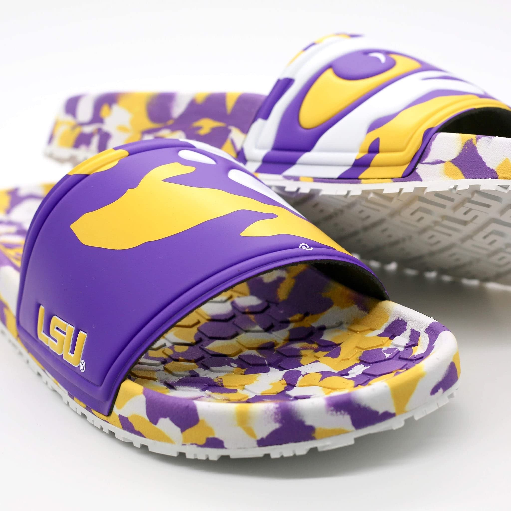 Hype Co Louisiana State University LSU Tigers Slydr Sports Slide Sandal