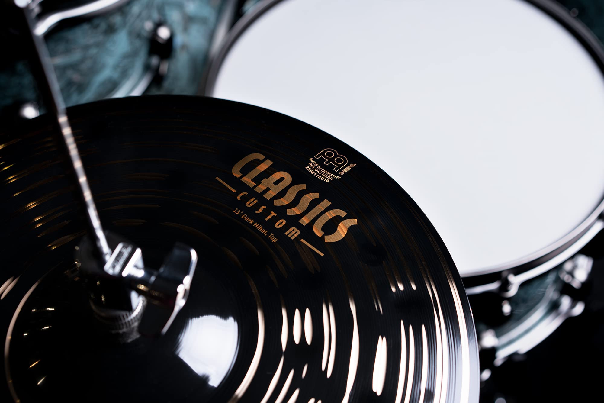 Meinl Cymbals Classics Custom Dark 13" Hihat Cymbals for Drum Set, Pair β Made in Germany β B12 Bronze, 2-Year Warranty (CC13DAH)