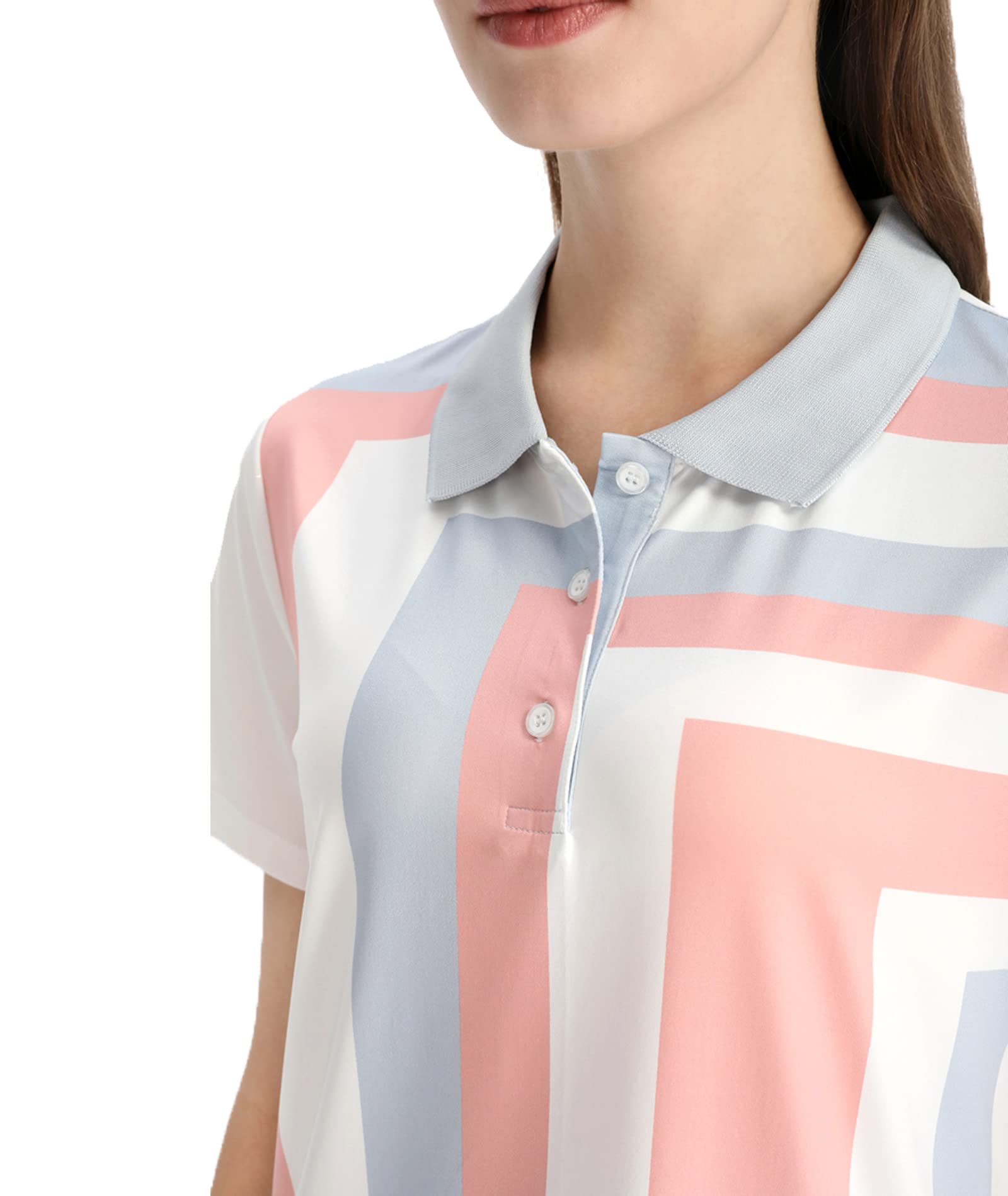 JACKETOWN Womens Golf Apparel Short Sleeve Tennis Shirt Graphic Tshirts(White,XL)