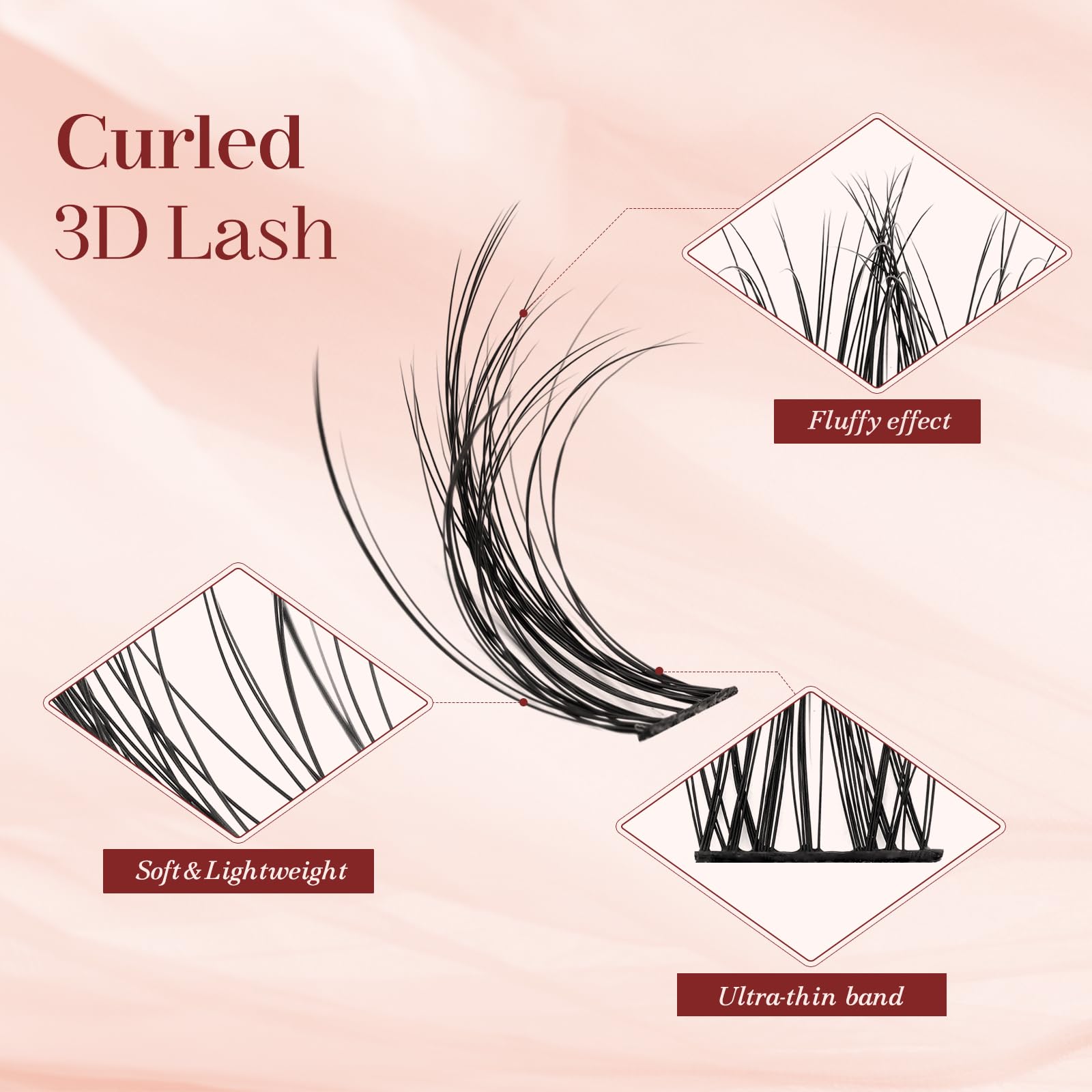 Higu clace Clusters Lashes 140PCS, DIY Eyelash Extensions 3D Fluffy Mixed 10-16mm Lash Bond and Seal, Bond and Seal Lash Glue for All Day Wear Cluster Lash Glue Eyelash Bond and Seal