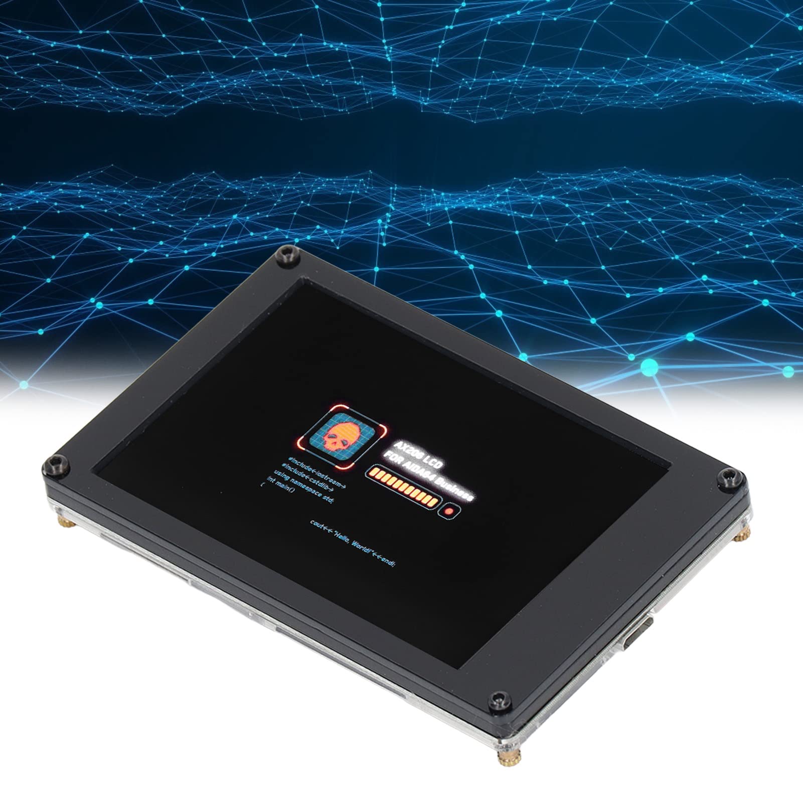 Mini Monitor, High Compatibility 3.5in IPS Monitor Portable PC Extended Monitor LCD Display Subscreen USB Connection, Compact Monitor Extender with Bracket for Raspberry PI USB AIDA64