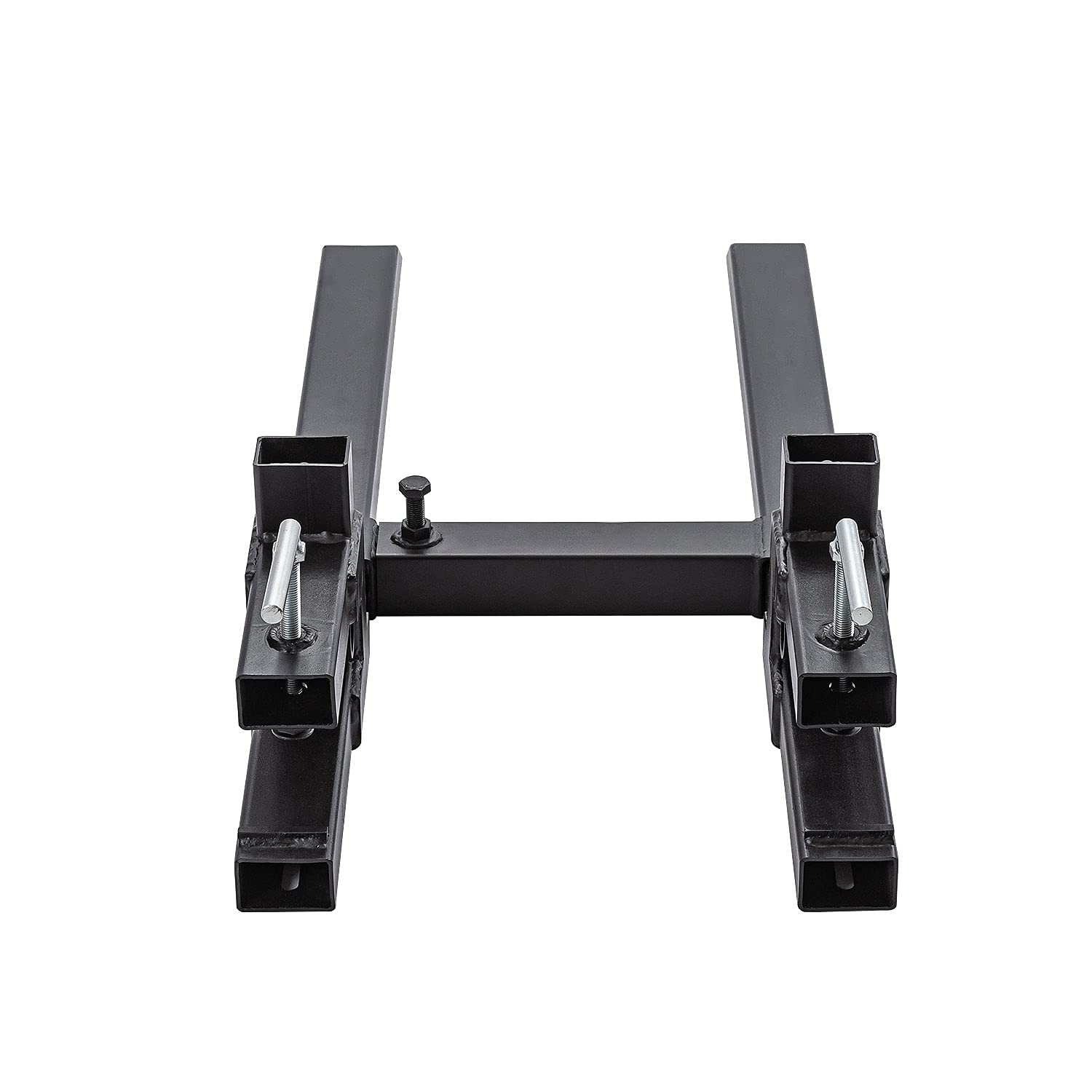 Pallet Forks Clamp On for Tractor Bucket w/Adjustable Stabilizer Bar -43" 2000lbs Capacity Max Tractor Bucket Forks(43inch Total Length)
