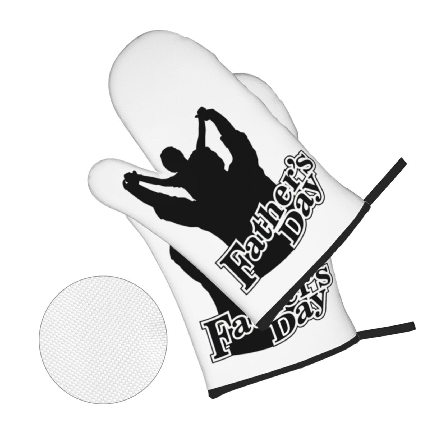 Happy Dad Father Day Kitchen Baking 4-Piece Setâ€“Heat Resistant Oven Mitts and Pot Holders Kitchen Hot Pads