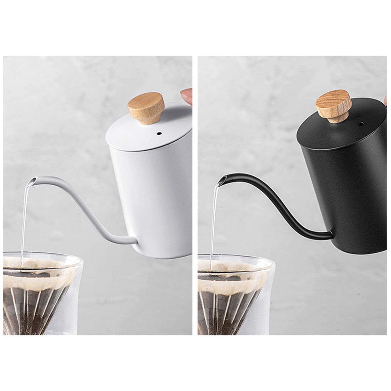 Gooseneck Kettle For Pour Over Coffee Tea Stainless Steel Pour Drip Spout Pot Long Narrow Spout Kettle Household Camping Pour Over Coffee Kettle