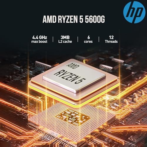 HP Pavilion Desktop, AMD Ryzen 5 5600G, 16GB RAM, 1TB HDD, 512GB SSD, Windows 11 Pro, HDMI, Wi-Fi 5, Bluetooth, USB C, SD Card Reader, Natural Silver, PCM