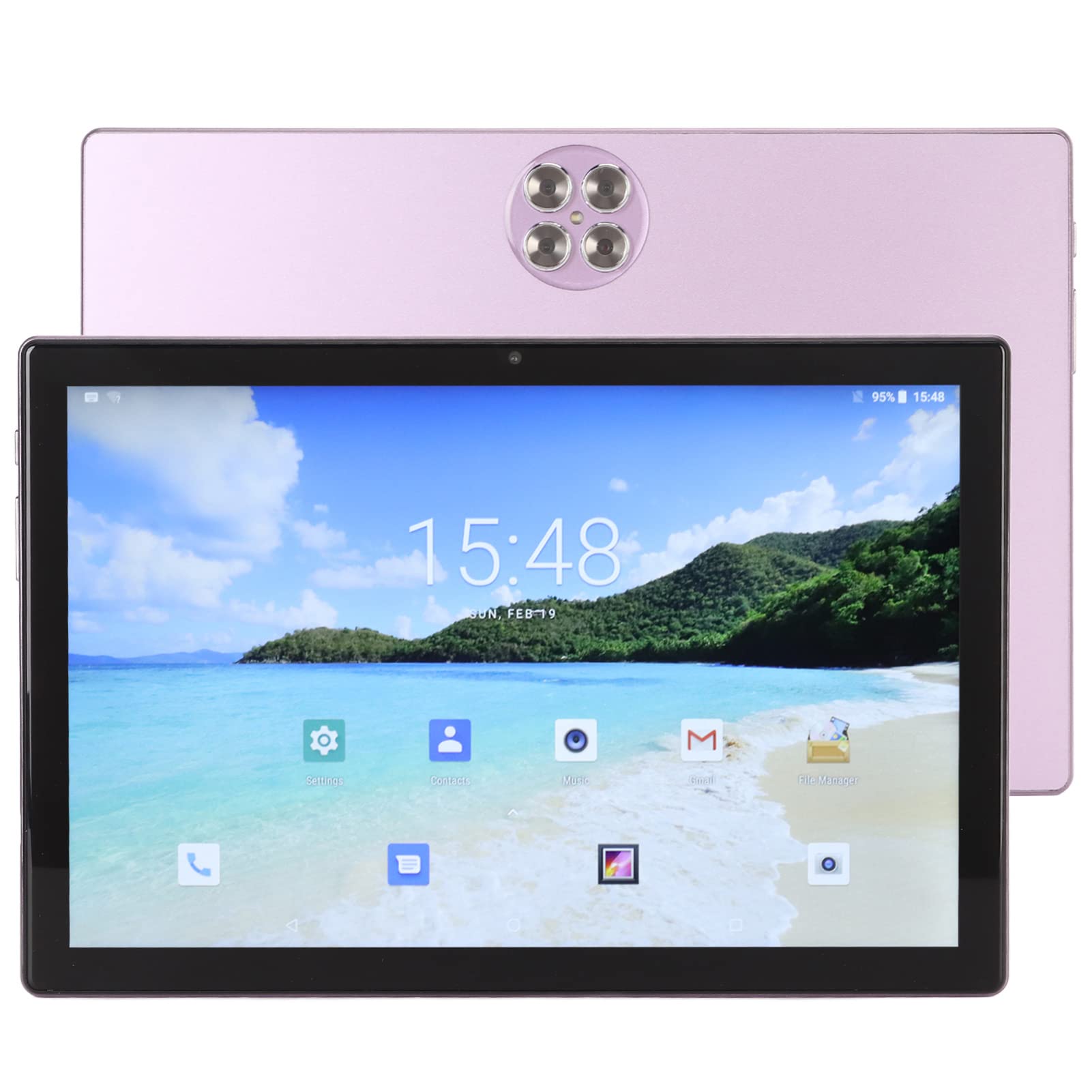 ICRPSTU FHD Tablet, 8GB 256GB Tablet 10. 1 Inch 100-240V Fast Charge Support Octa Core 2.4G 5G WiFi with Keyboard for Android 12 for Reading (US Plug)