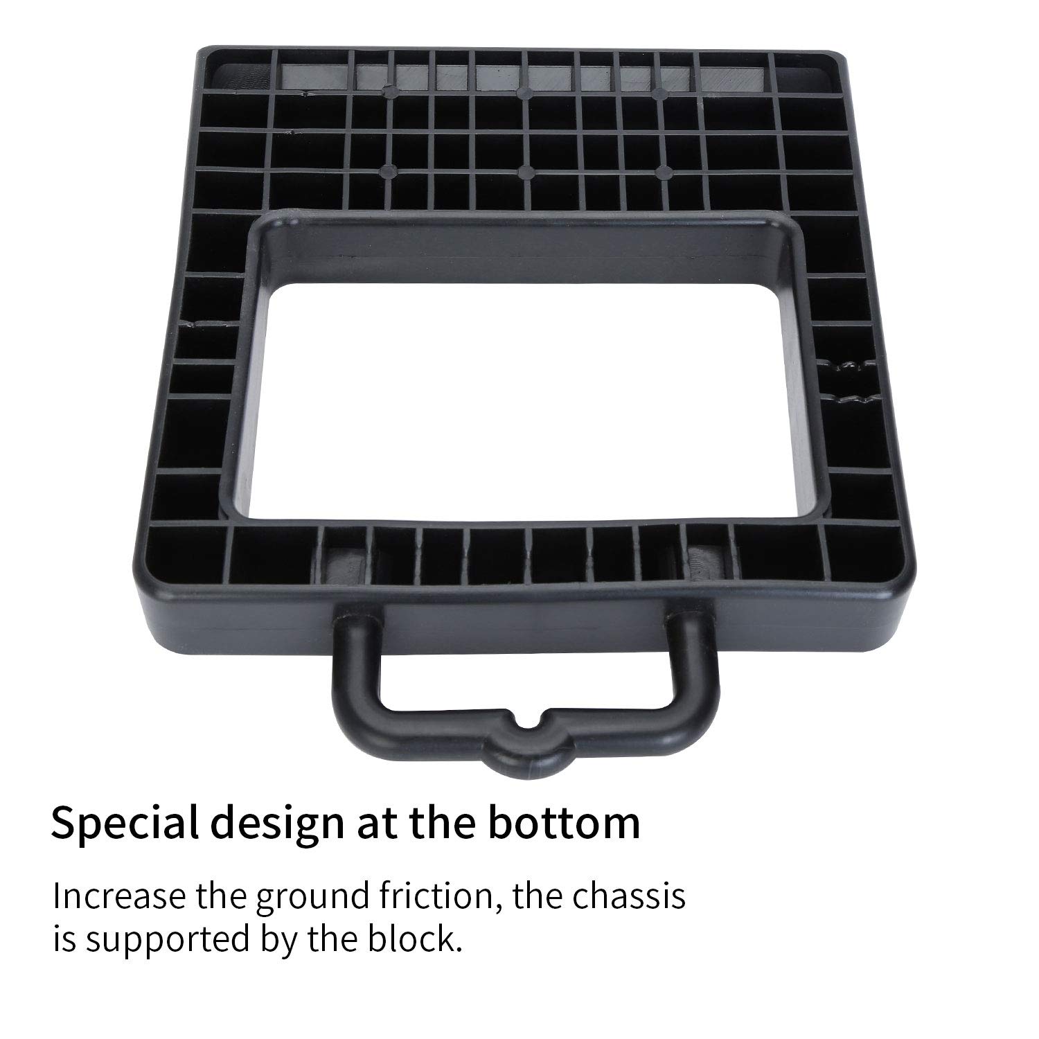 Homeon Wheels Pallet Jack Stopper Truck Chock Heavy Duty Pallet Jack Chock 14.2" Length x 11.6" Width x 2" Height 2 Pack (Black) and One T Level