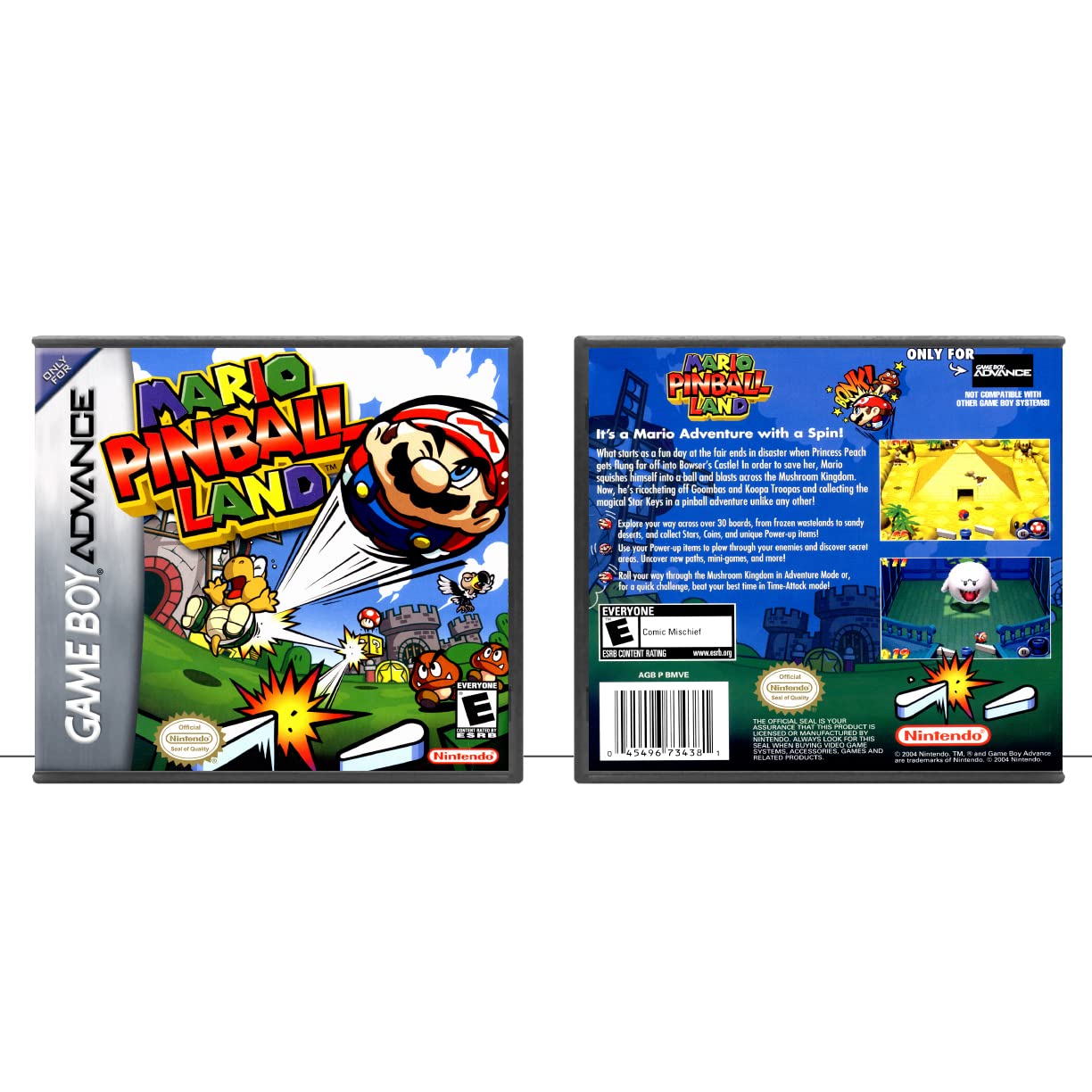 Mario Pinball Land | (GBA) Game Boy Advance - Game Case Only - No Game