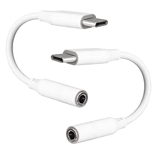 Wansurs [2 Packs] USB C to 3.5mm Female Headphone Jack Adapter, USB Type C to Aux Audio Dongle Cable Cord Compatible with Galaxy S22 S21 S20 S10 S9 Plus/Ultra, Note 10, iPad Pro, MacBook, Pixel