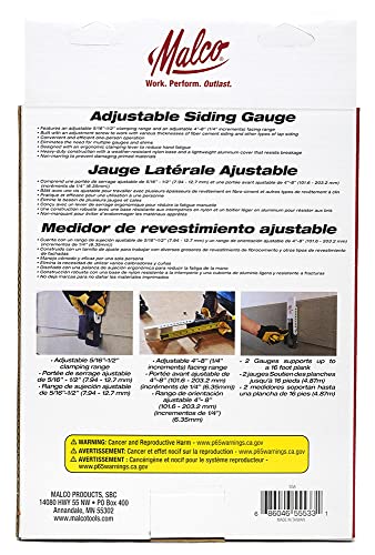 Malco SGA Adjustable Siding Gauge, 2 Pack