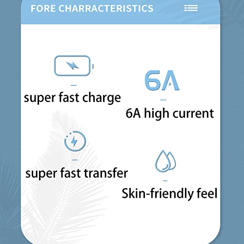 LPSHGK 180° Rotating Fast Charge Cable, Chubby Gamer 180 Rotating Fast Charge Cable for iPhone, 1.2/1.8m Rotating Fast Charge Cable, USB to C Durable to Avoid Breakage (Blue,for Android, 1.8m)