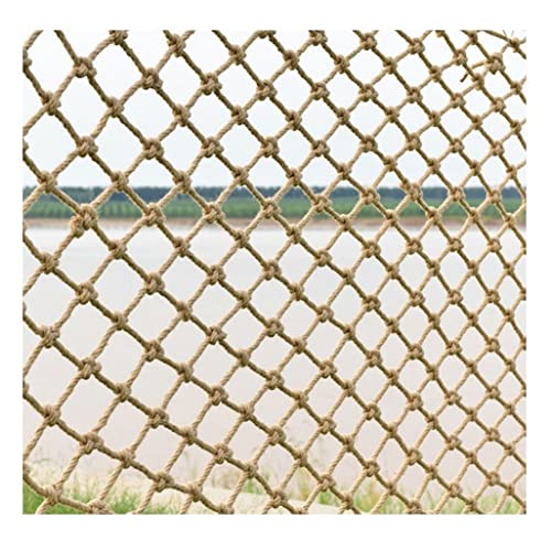 OUYOXI Safety Netting Climbing Net Protective Net,Hemp Rope Net,Balcony Safety Net,Stair Anti-Fall Net,Ceiling Decoration Net,Climbing Net,Hanging Net Dia 4mm(Size:1x1m/3.28x3.28ft)