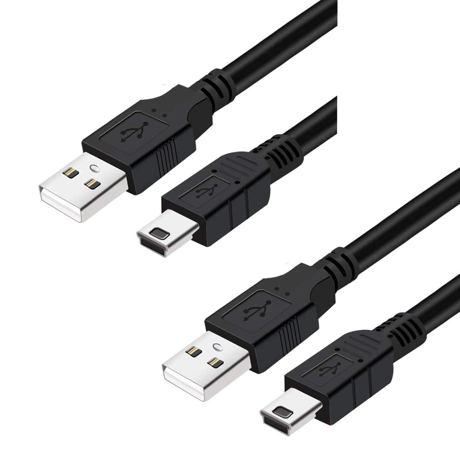HAUZIK Charger Cable USB Charging Cord Compatible with PS3 Sony Playstation 3 Controller CECHZC2U DualShock 3 SIXAXIS (2 Pcs, 10 ft)