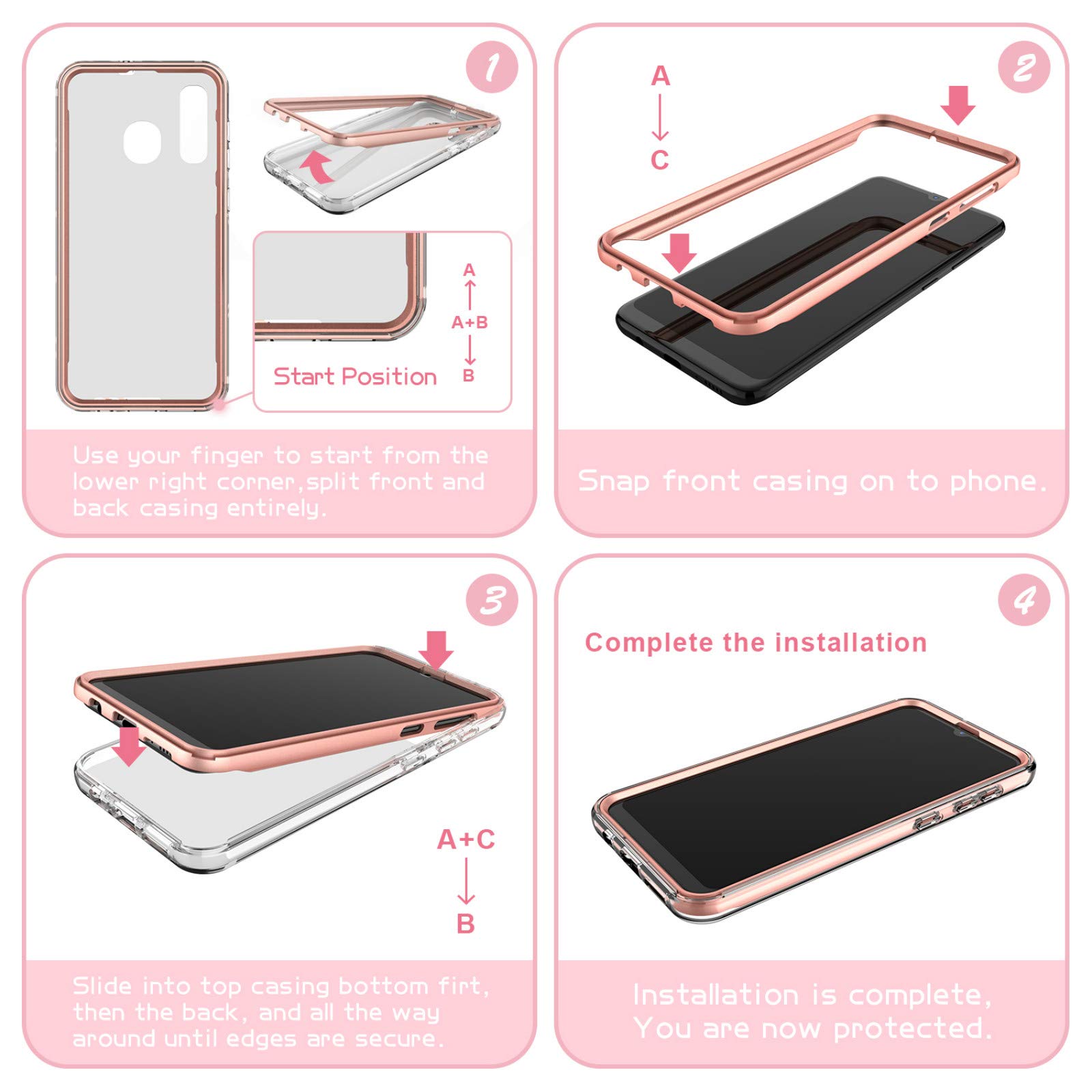 Hasaky Case for LG Stylo 6 Case,Dual Layer Hybrid Bumper Cute Clear Rose Gold Marble Design Soft TPU & Hard Back Heavy Duty Anti-Scratch Shockproof Protective Phone Case - Pink/Rose Gold.