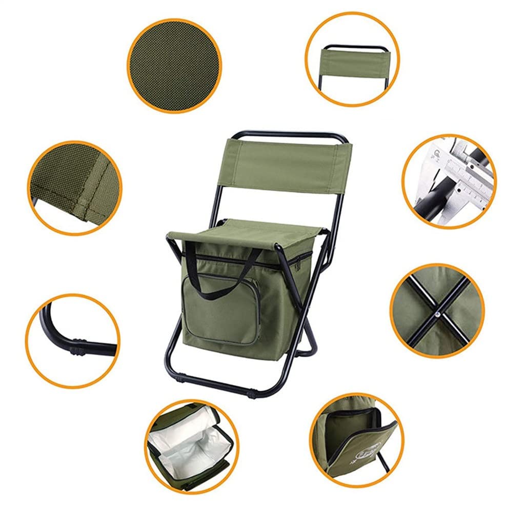 LMMDDP 10L Large Capacity Ice Storage Bag Chair Foldable With Backrest High Load-Bearing Outdoor Fishing Tools 100KG Load-Bearing