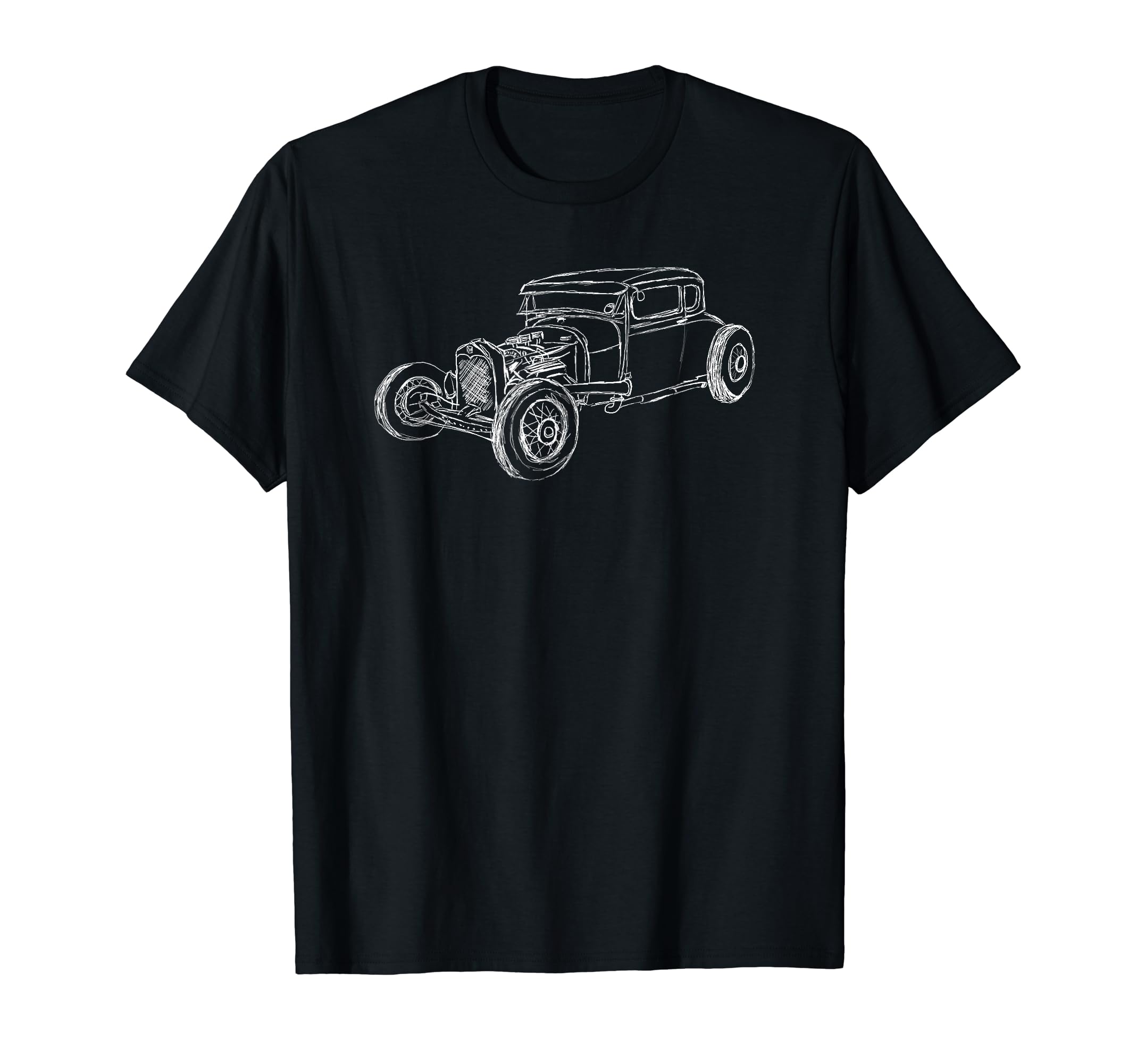 Hot Rod Shirt Classic Coupe Outline Rust bucket Rat Race T-Shirt