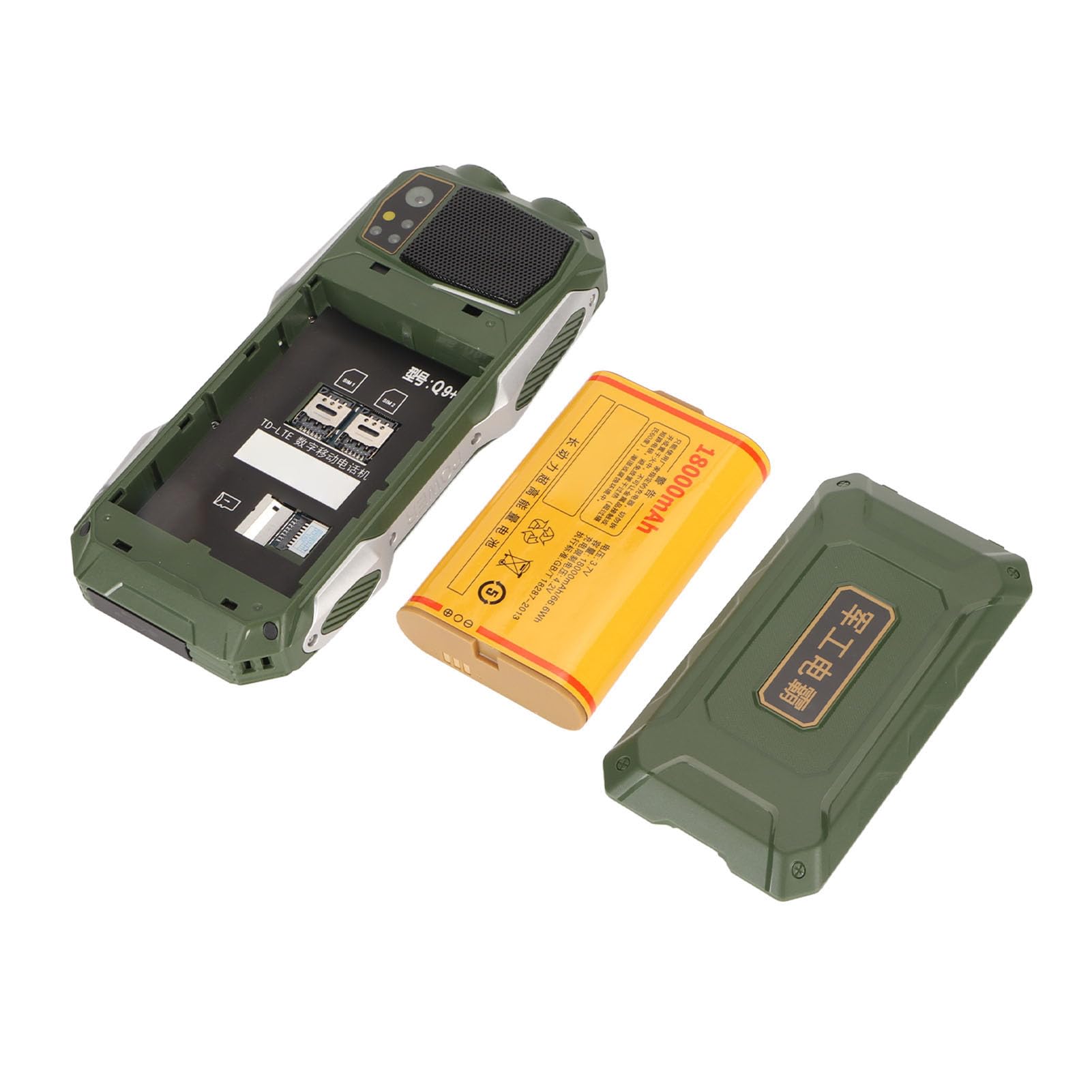 GOWENIC Rugged Senior Cellphone, 4G 4in Touch Screen, Large Button, 18000mAh Battery, LED Flashlight, Loud Sound, Quick Dial Phone,7.0, Extended Standby Time (Green)