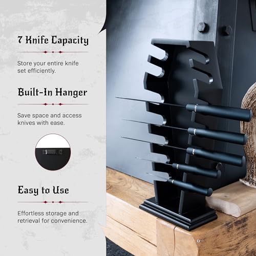 Littlesy Coffin knife holder with 14 Magnets- Gothic Kitchen decor Goth kitchen accessories & gothic knife holder Gothic home decorations (Without Knives)