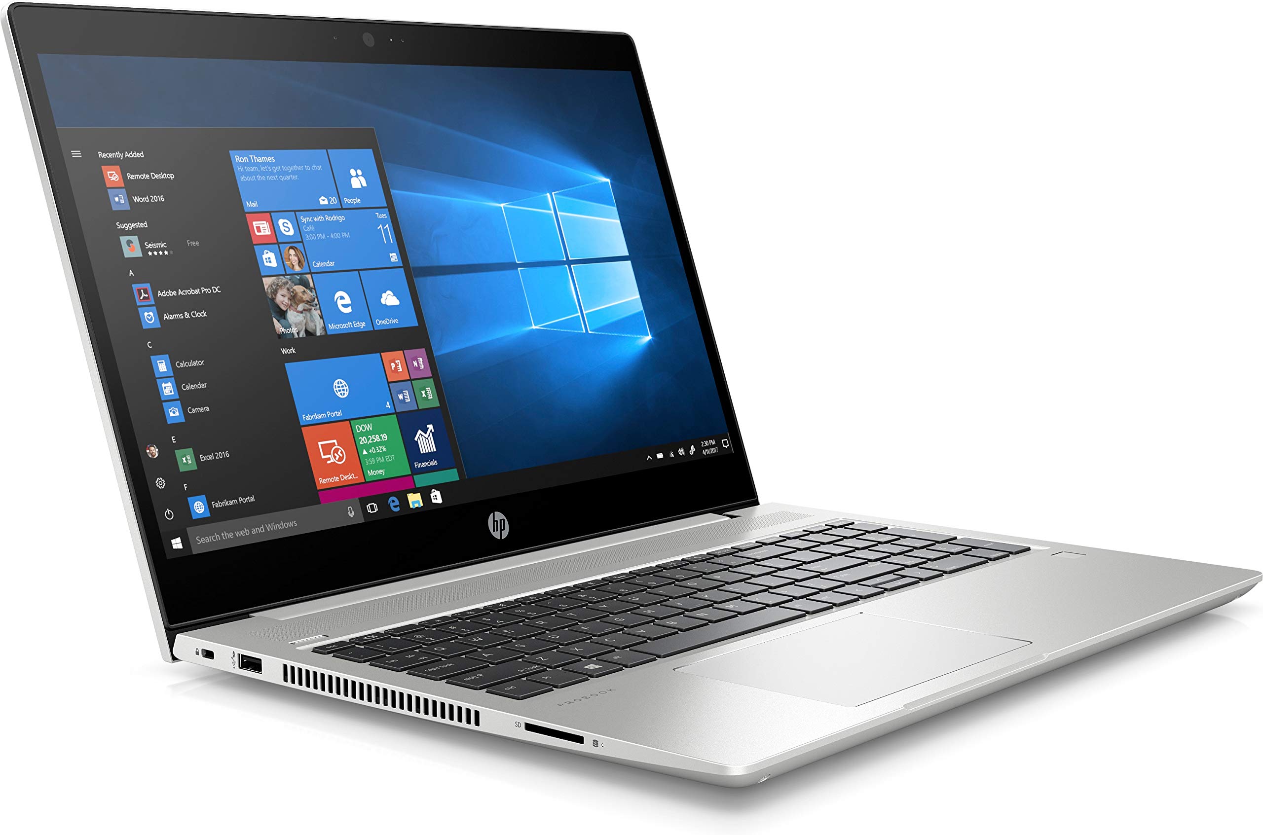 HP ProBook 450 G6 15.6-inch Laptop 5YH12UT (Pike Silver Aluminum) Intel i7-8565U, 8GB RAM, 256GB SSD, 15.6-inch 1920x1080, Win10 Pro 64-bit