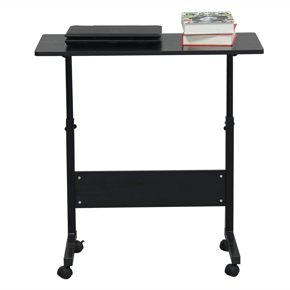 Imseigo Mobile Rolling Standing Desk - Overbed Table, Teacher Podium with Wheels, Adjustable Height Work Table, Rolling Desk Laptop Computer Cart for Home, Office, Classroom (31.5โโ)