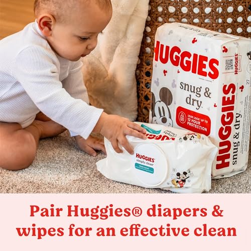 Huggies Size 6 Diapers, Snug & Dry Baby Diapers, Size 6 (35+ lbs), 124 Count (2 packs of 62), Packaging May Vary
