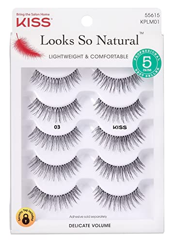 Kiss Looks So Natural Lashes #03 Lightweight & Comfortable (Pack of 6)