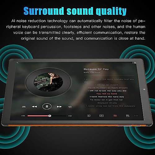 HEEPDD Tablet PC, 10 Inch Tablet Night Reading Mode 4GB RAM 64GB ROM Support 5G Calls WiFi 100-240V for Study (US Plug)