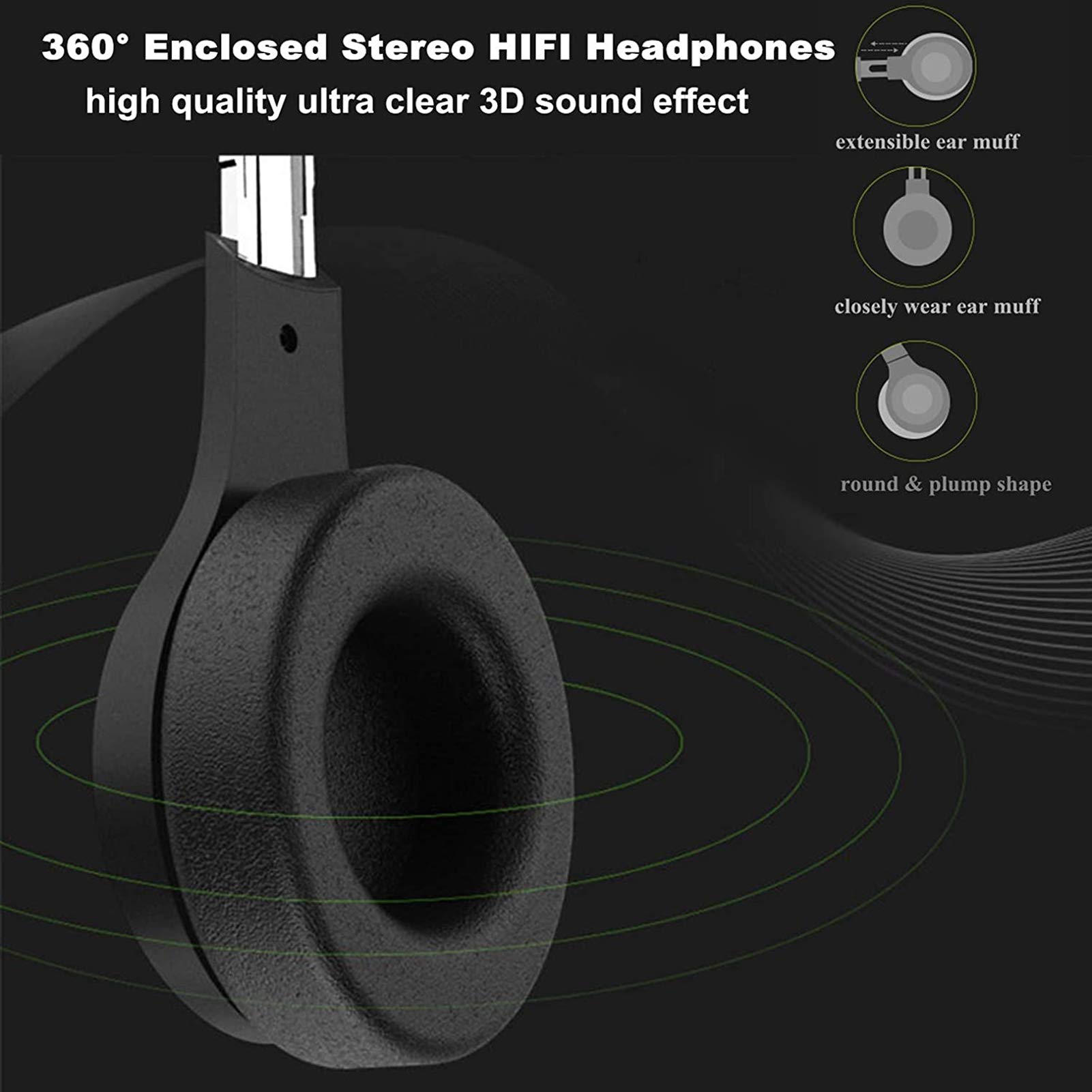Hzemci 3D Virtual Reality Headset - Headset VR Headset With Remote Control, Portable Adjustable Virtual Reality Headset, 360° Field Of View, Enclosed HiFi Stereo, Used For VR Games And 3D Movies