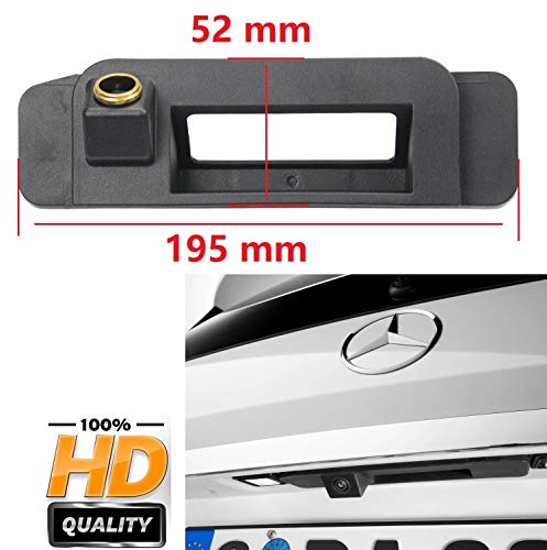 HD 1280x720p Rear Reversing Backup Camera Rearview License Plate Camera Night Vision Ip69 Waterproof for Mercedes Benz C Class W205 CLA C117 2015-2017 w/NTG5.0/5.1