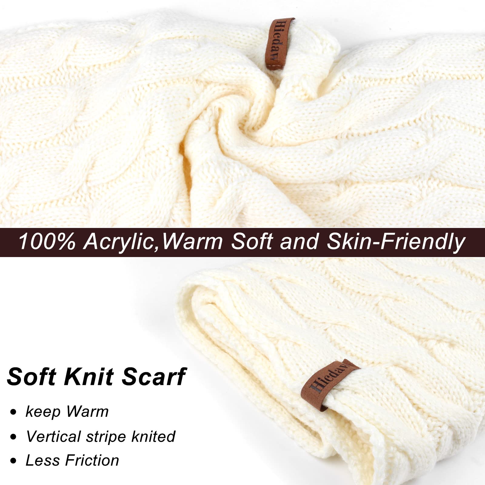 Hicdaw Womens Winter Hats Gloves Scarf Set Winter Hats for Women Beanie Hat Circle Loop Scarf Glove, Wine Red