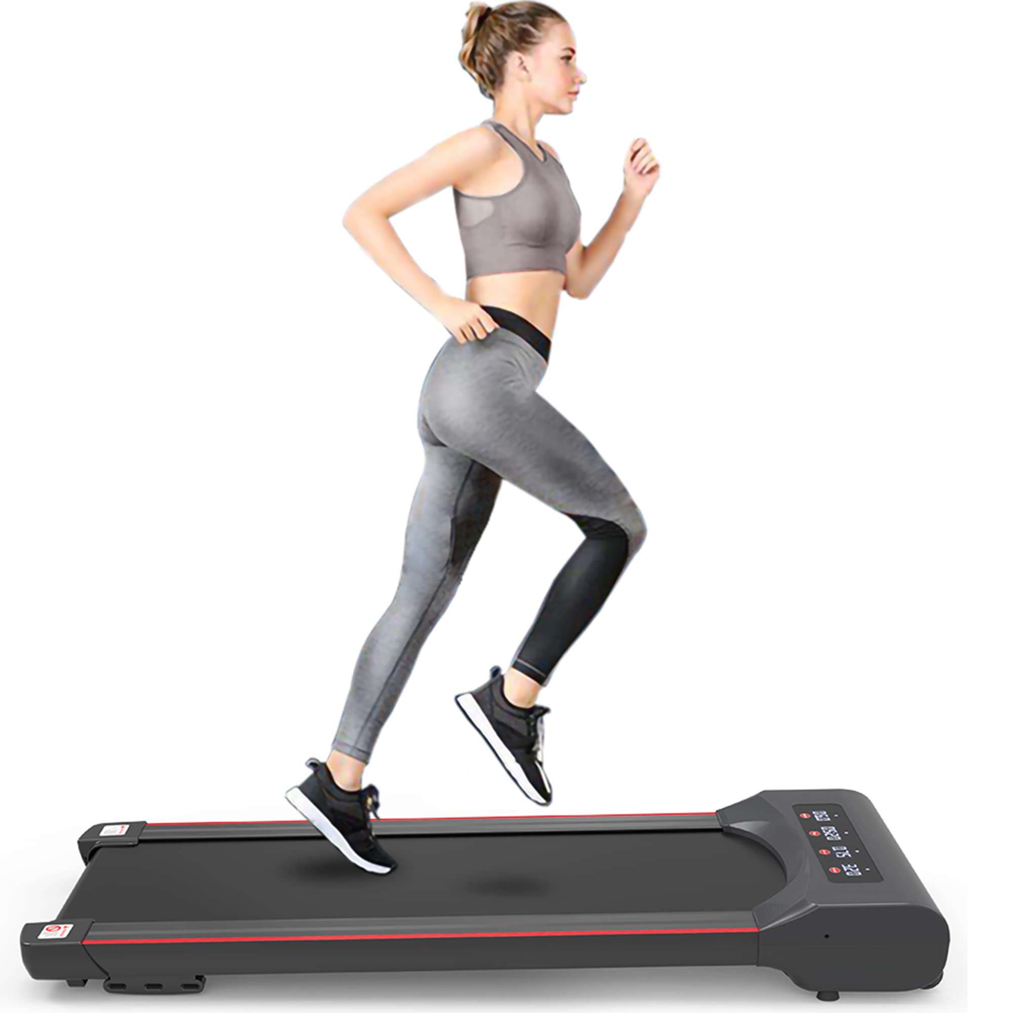 Marsvogel Pad Desk Treadmill, Under Desk Treadmill 2 in 1 Walking and Jogging with Remote Control and LED Display, 2.5HP Walking Jogging Machine Walking for Home and Office ZAS345 Dark Black4