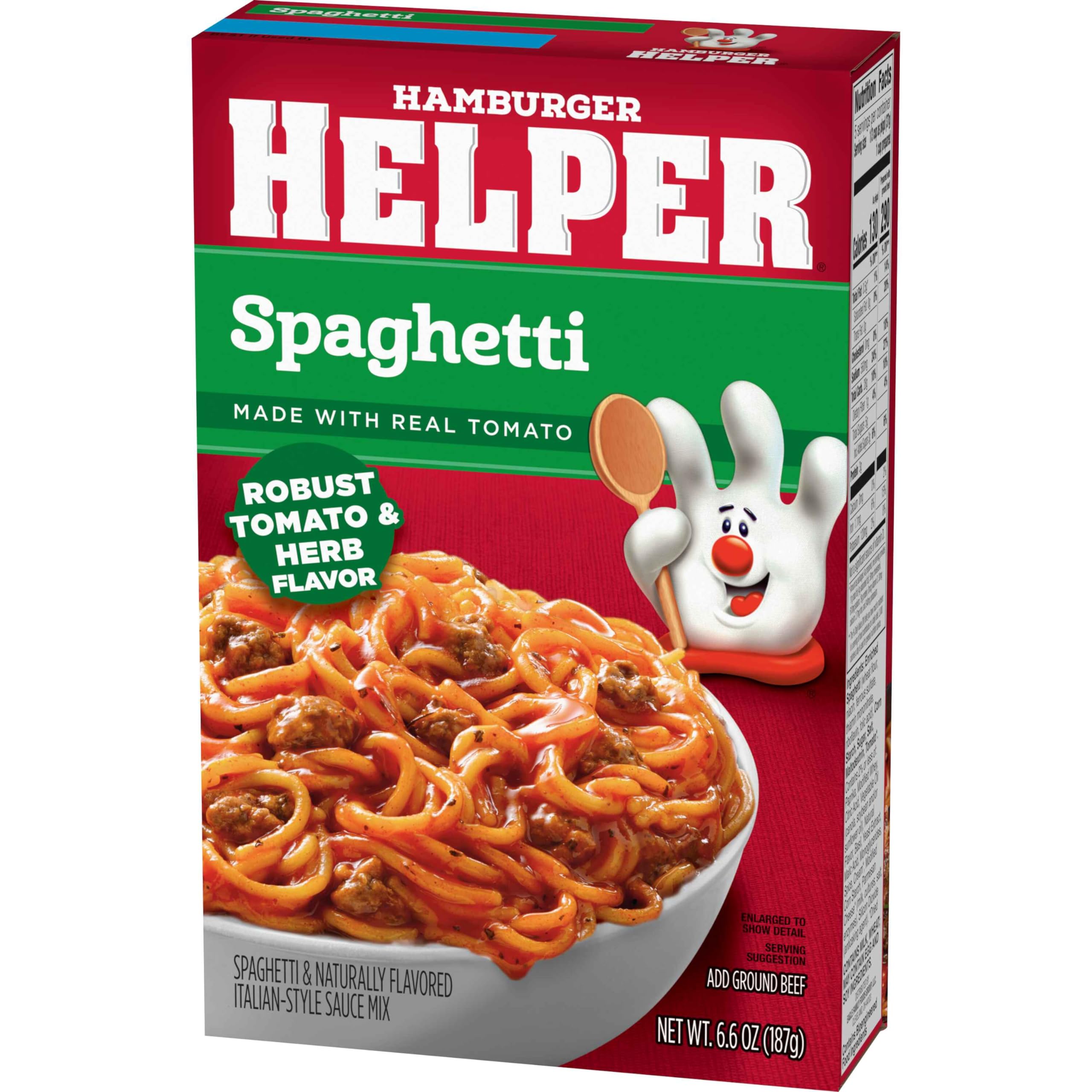 Hamburger Helper Spaghetti Pasta, 6.6 Ounces, 12 per Case