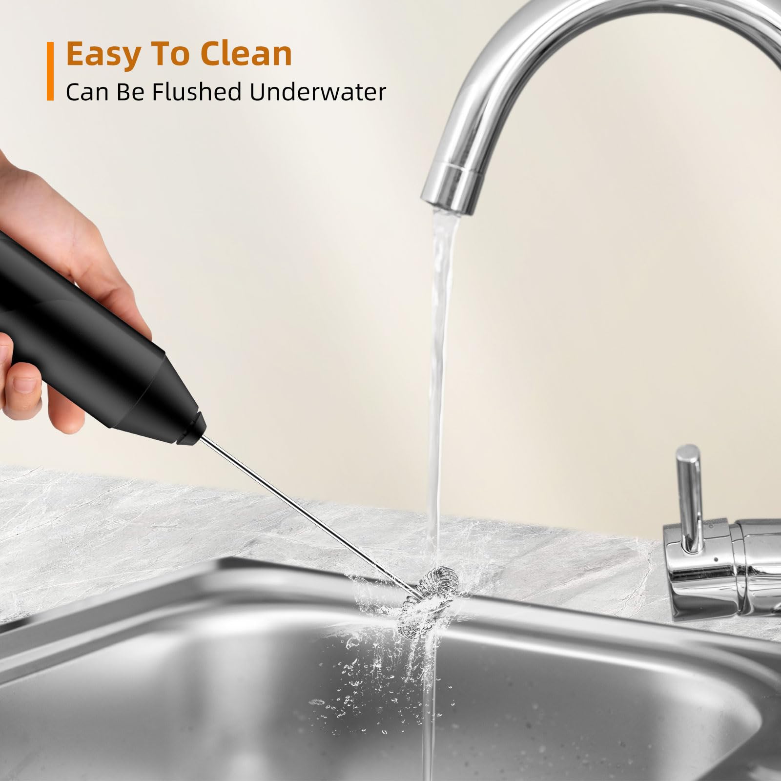 Handheld Milk Frother for Coffee Latte, Cappuccino, Battery Operated