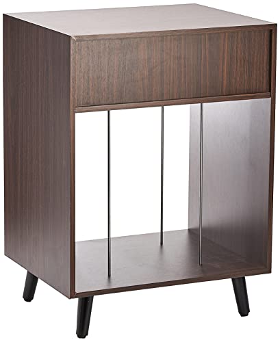 Victrola Vinyl,Metal Entertainment Stand with Record Holder, Espresso (VTA-270S-ESP)