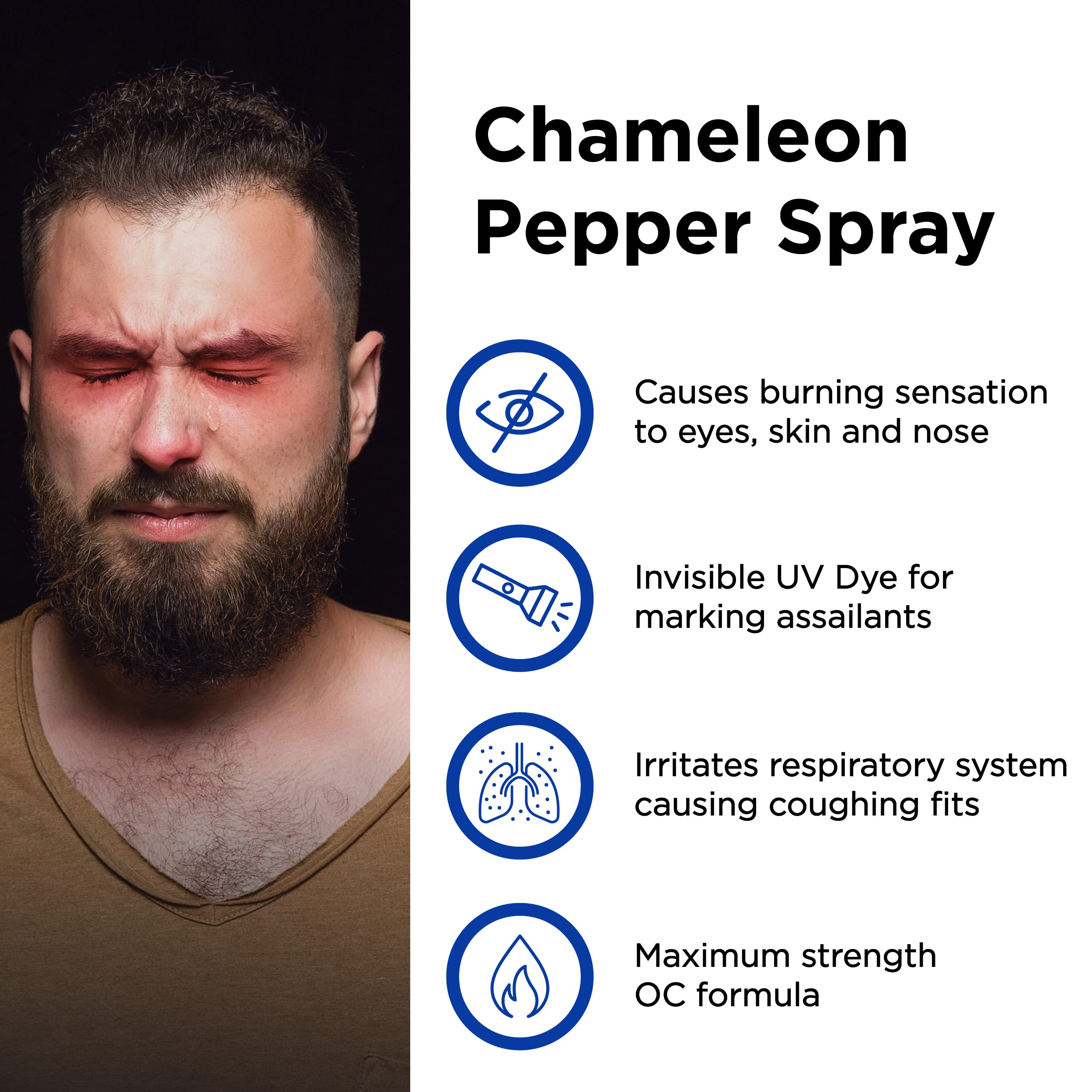 Mace Brand Chameleon Pepper Spray β Change Look of Spray with Included Skins, American Flag, Beach & Camo Patterns β 10β Pepper Spray, Mace Self Defense Pepper Spray for Women/Men, Made in The USA